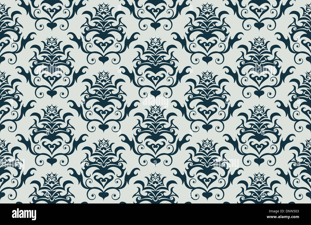 Damask seamless vector pattern. For easy making seamless pattern just ...