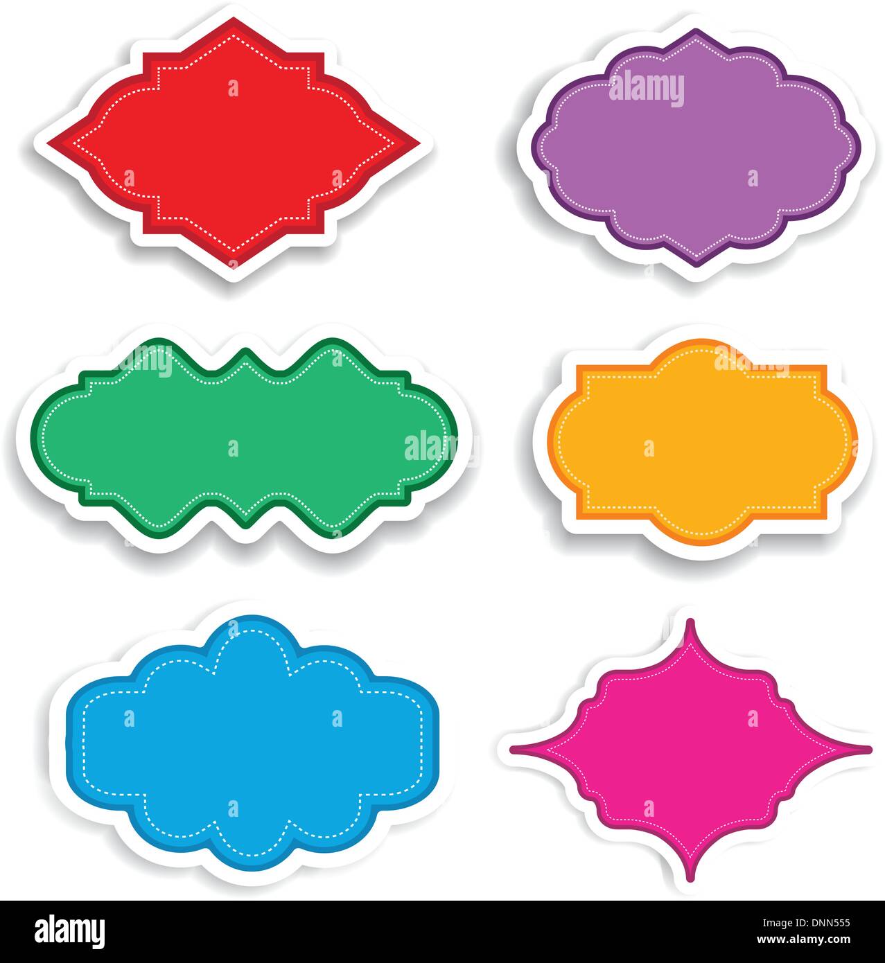 Coloured sticker Stock Vector Images - Alamy
