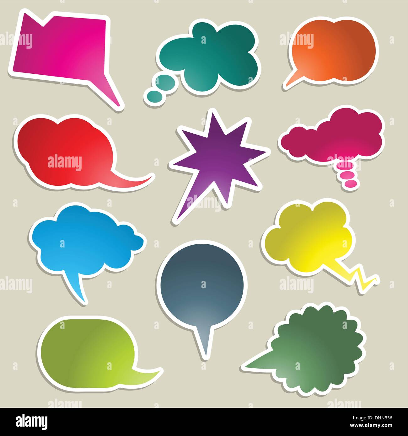 Thought bubble shapes Stock Vector Images - Alamy