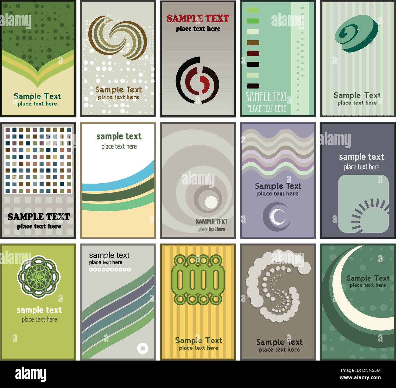 Large collection of various different business card designs Stock ...