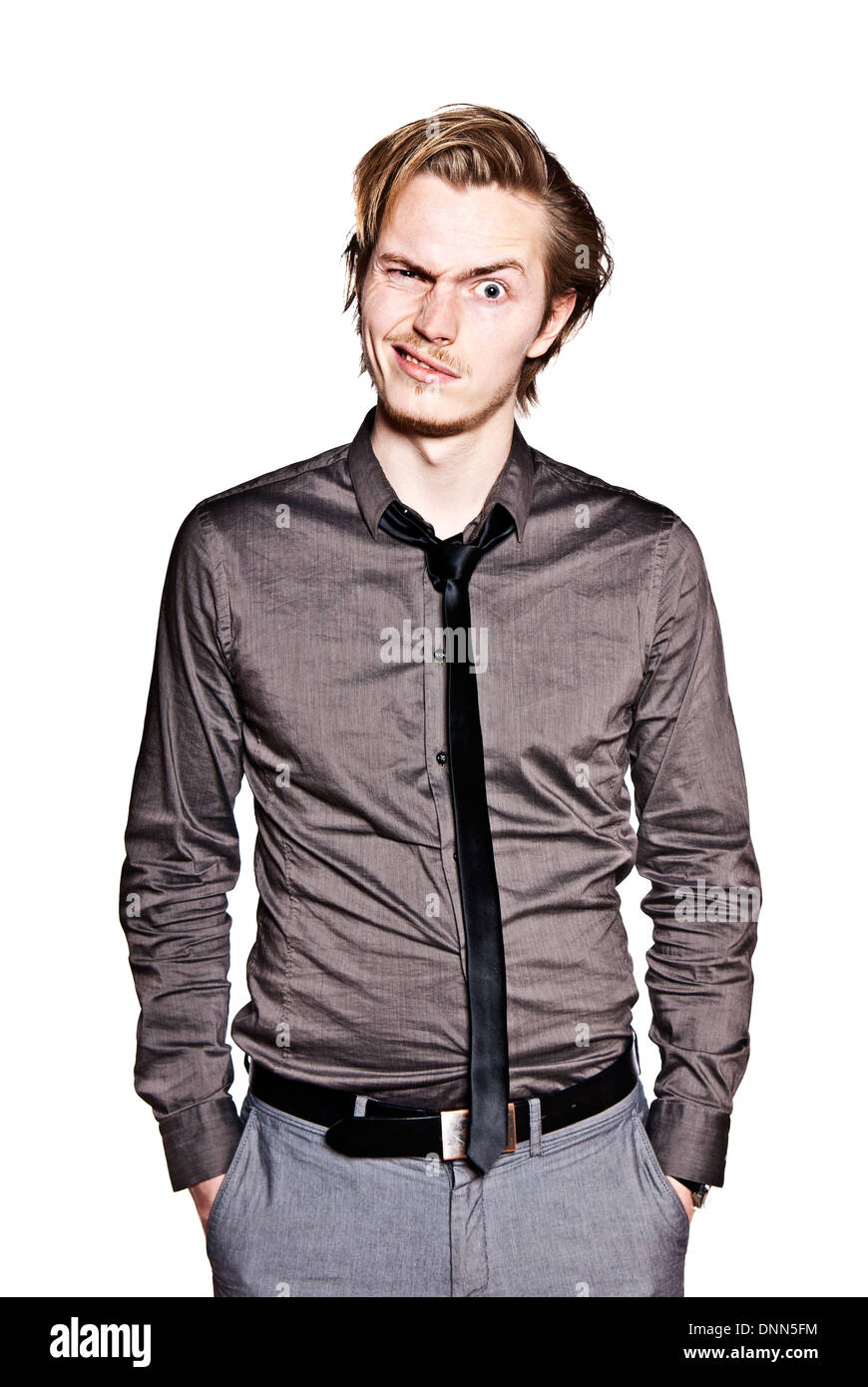 Crazy looking man making funny hi-res stock photography and images - Alamy