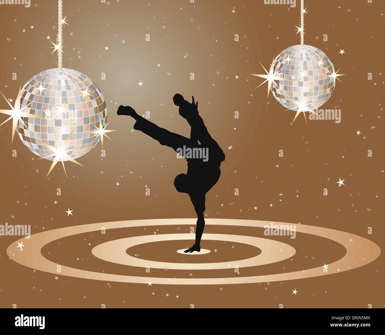 Disco dancer. Vector illustration for design use Stock Vector Image ...