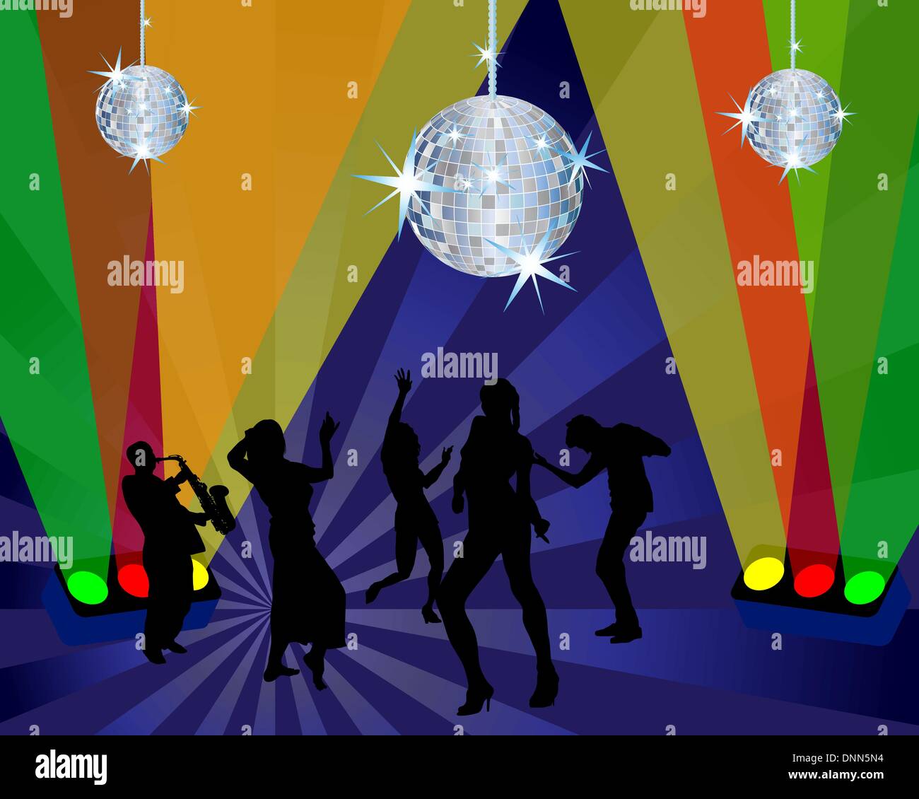 Nightclub dancer theme. Vector illustration for design use Stock Vector ...