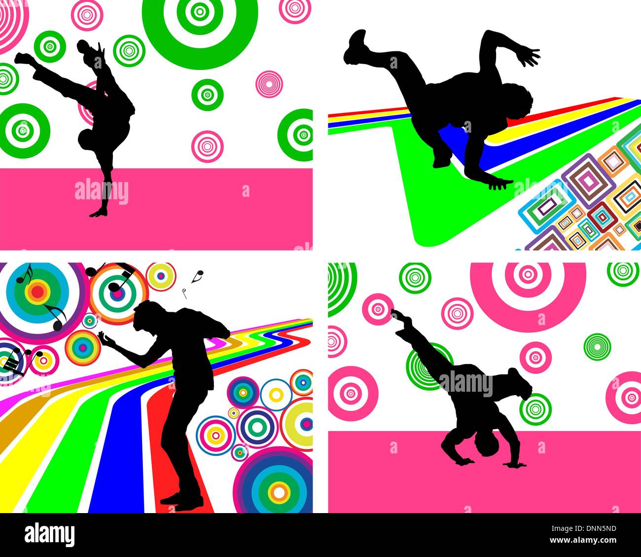 Disco dancer theme set. Vector illustration for design use Stock Vector ...