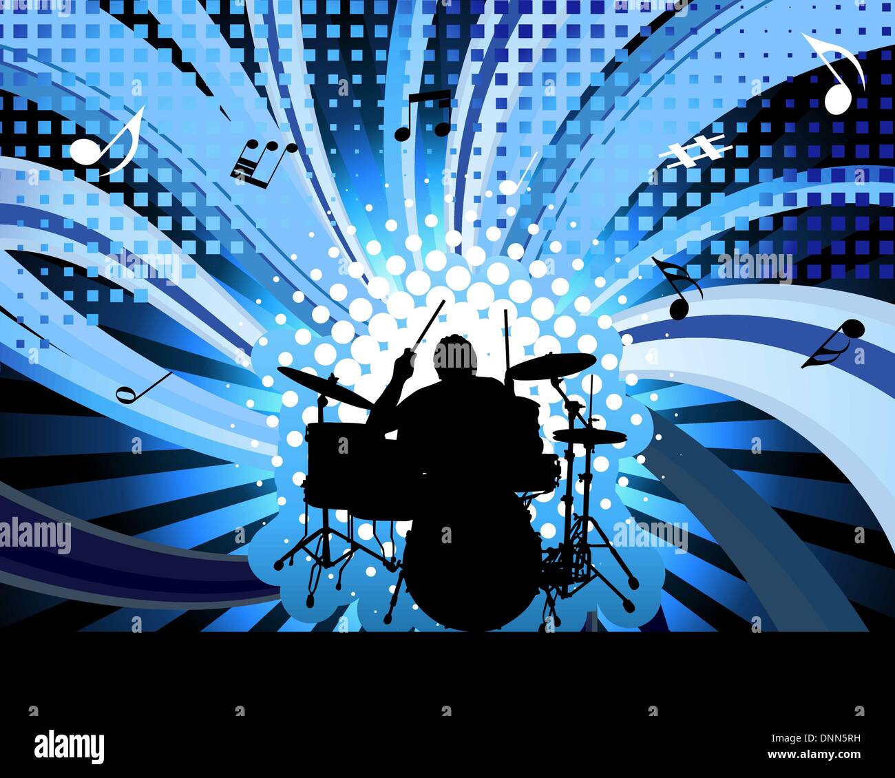 Rock group drummer. Vector illustration for design use Stock Vector ...