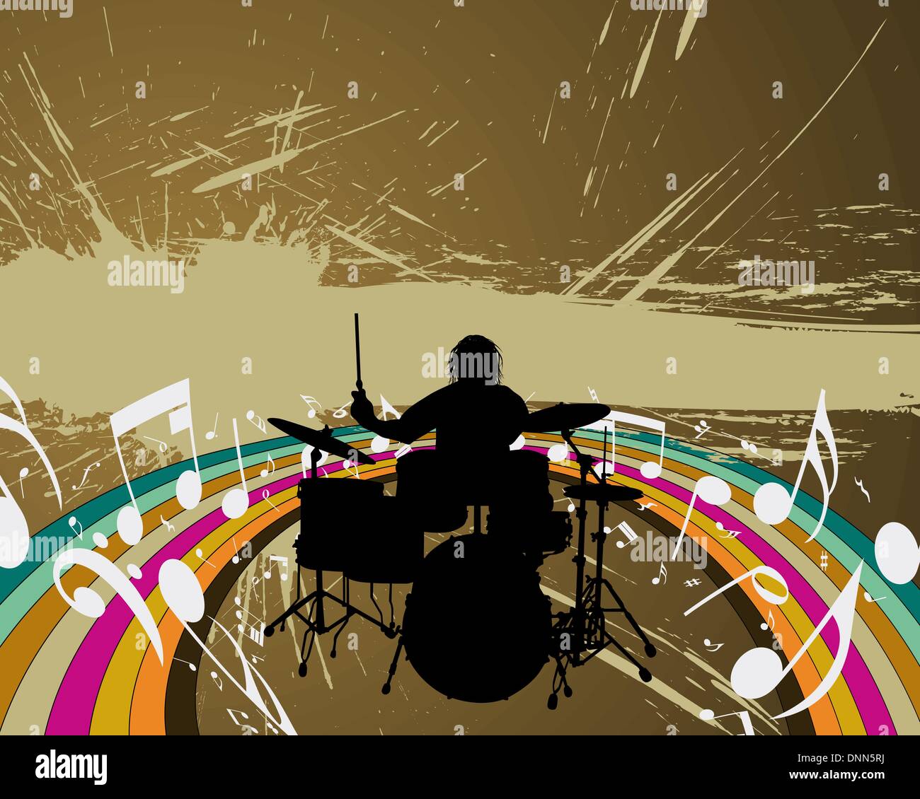 Rock group drummer. Vector illustration for design use Stock Vector ...
