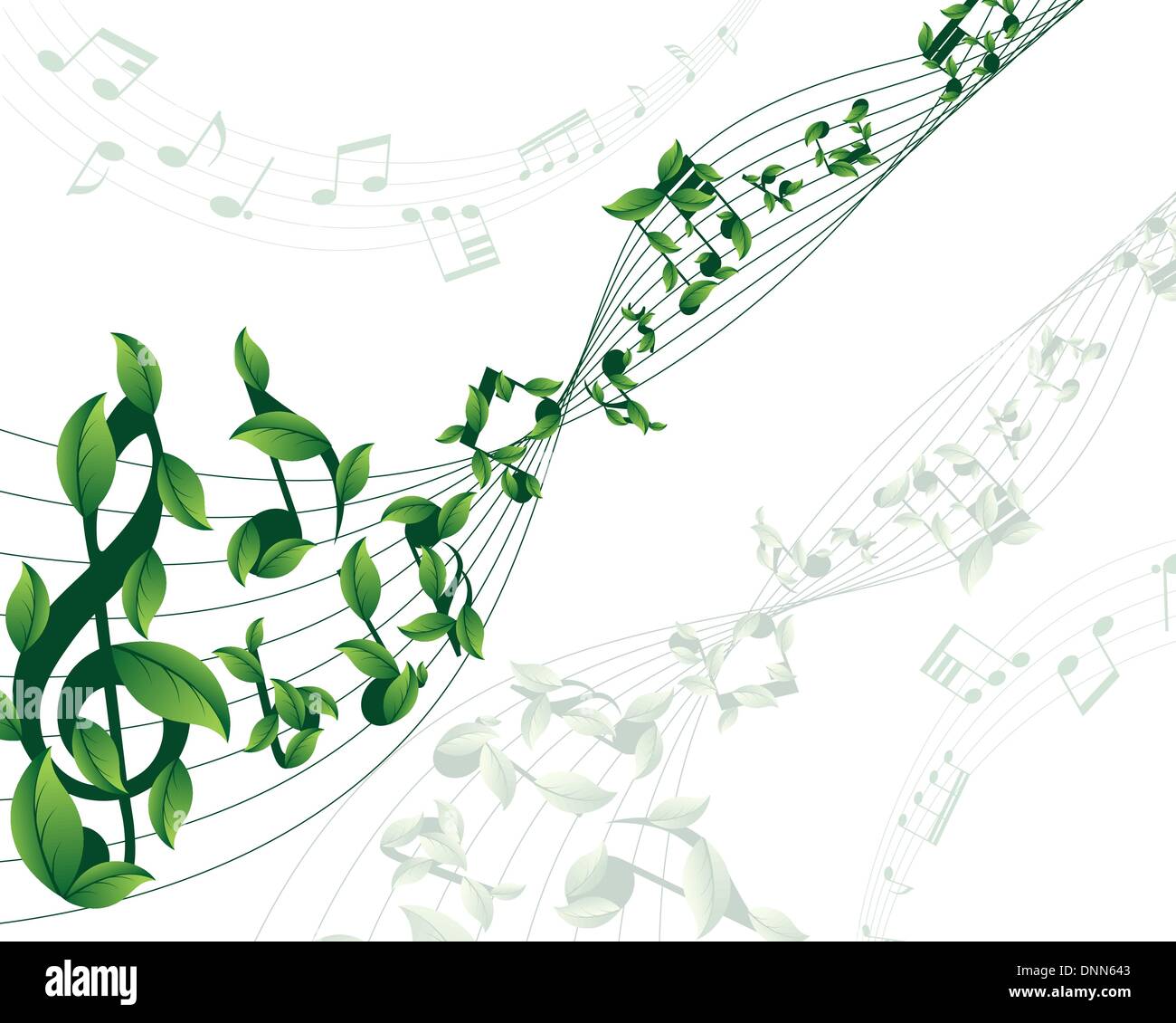 Vector musical notes staff background for design use Stock Vector Image ...