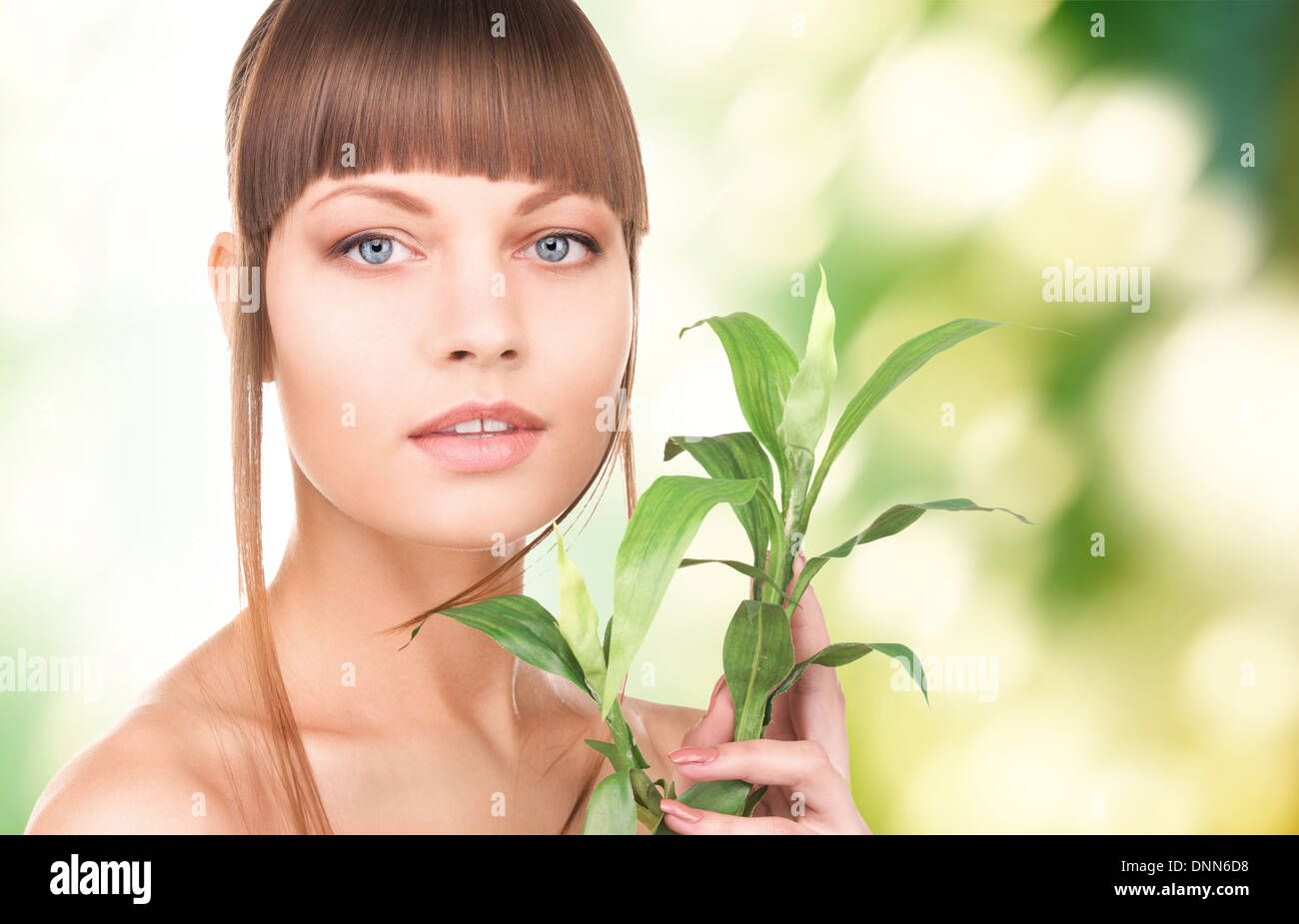 woman with sprout Stock Photo - Alamy