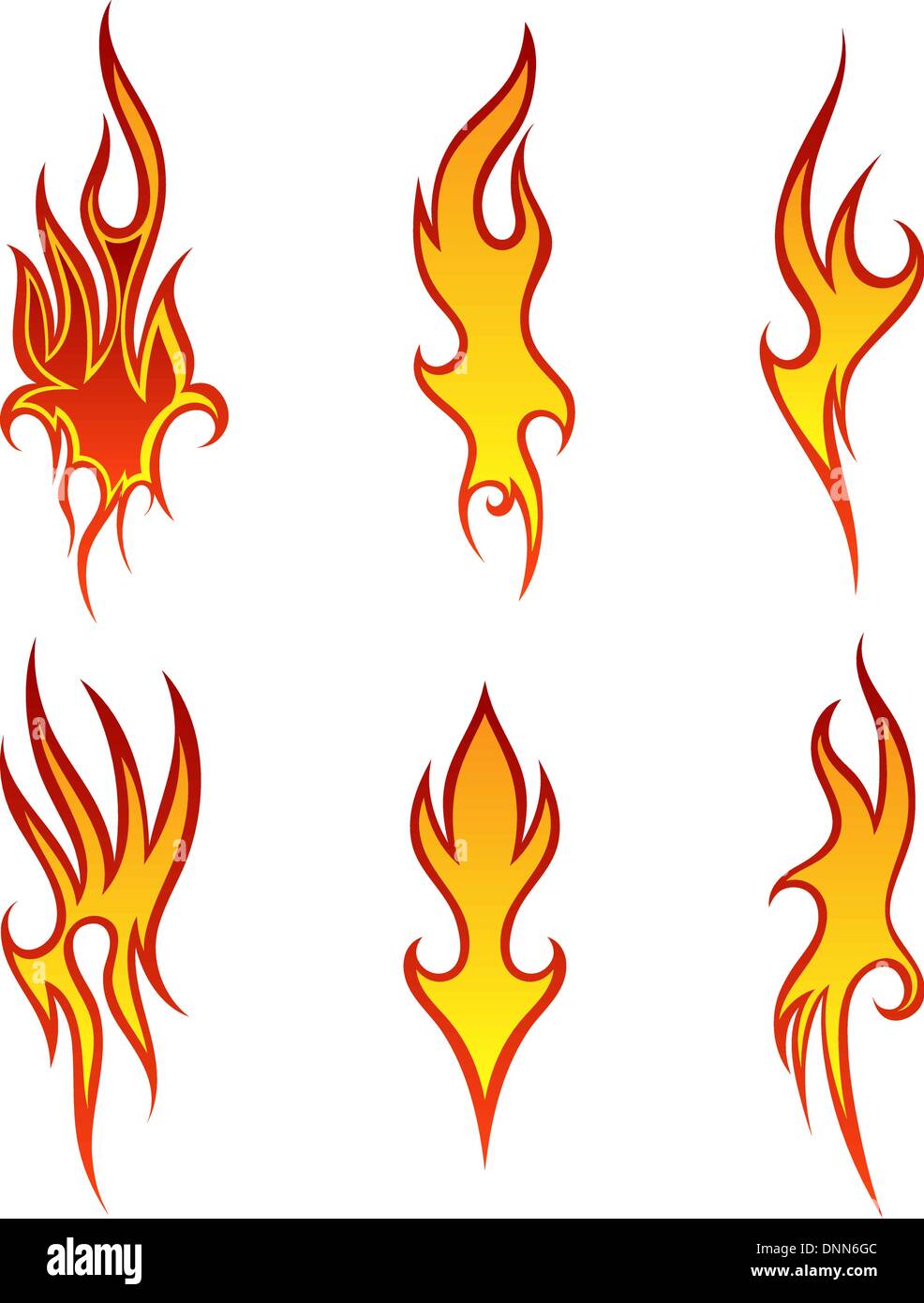 Set of different fire patterns for design use Stock Vector Image & Art ...