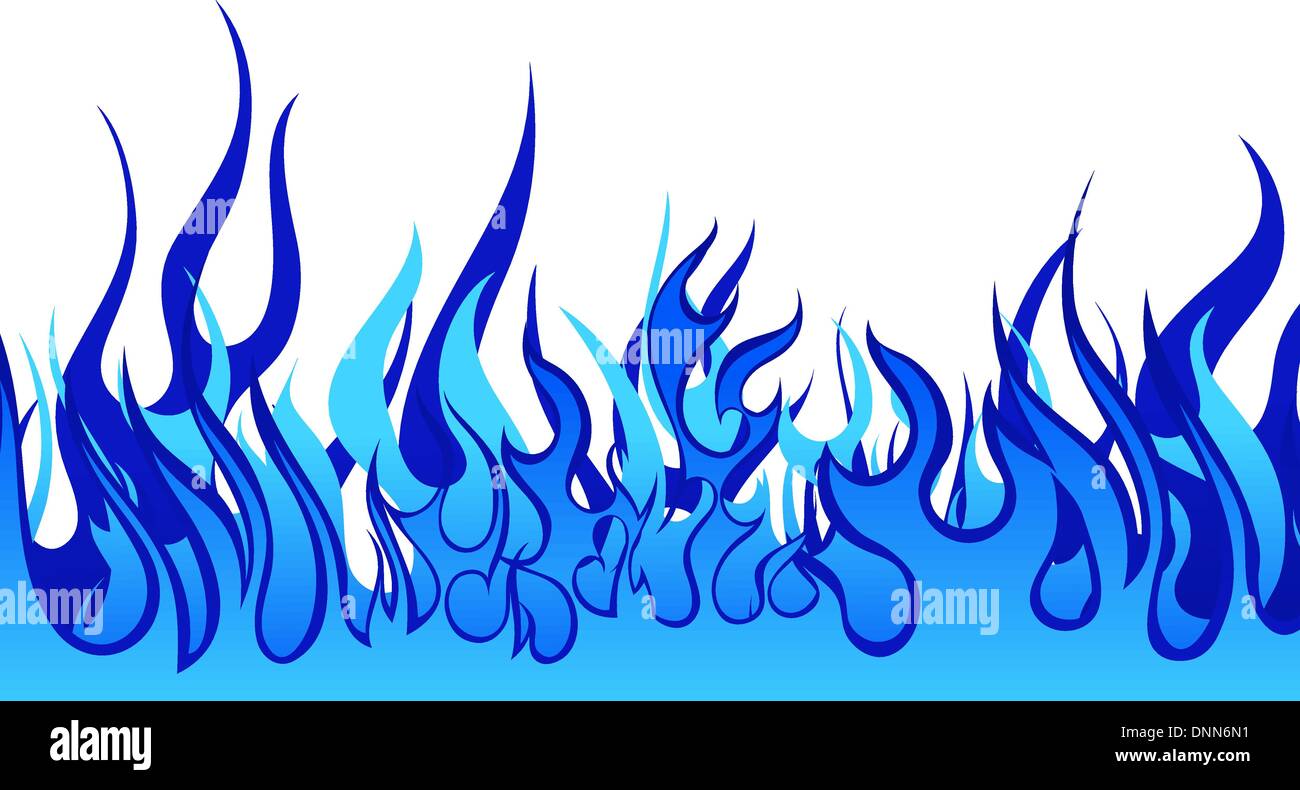 Blue Fire Flames Drawing