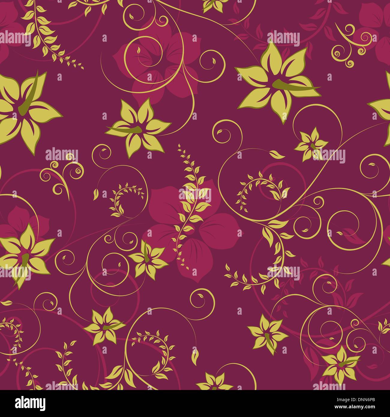 Floral seamless background for yours design use. For easy making ...