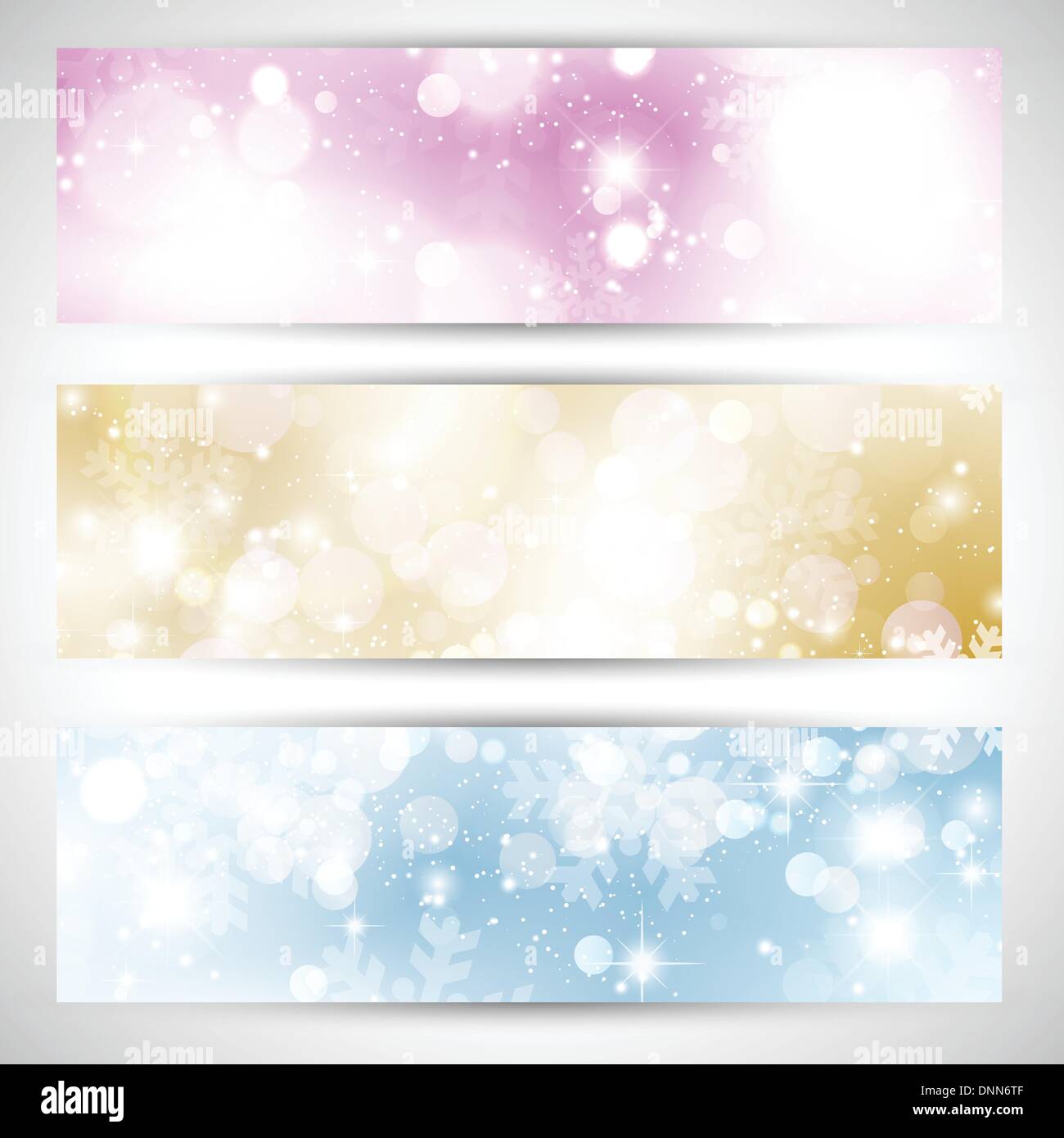 Collection of three Christmas lights banners Stock Vector Image & Art ...