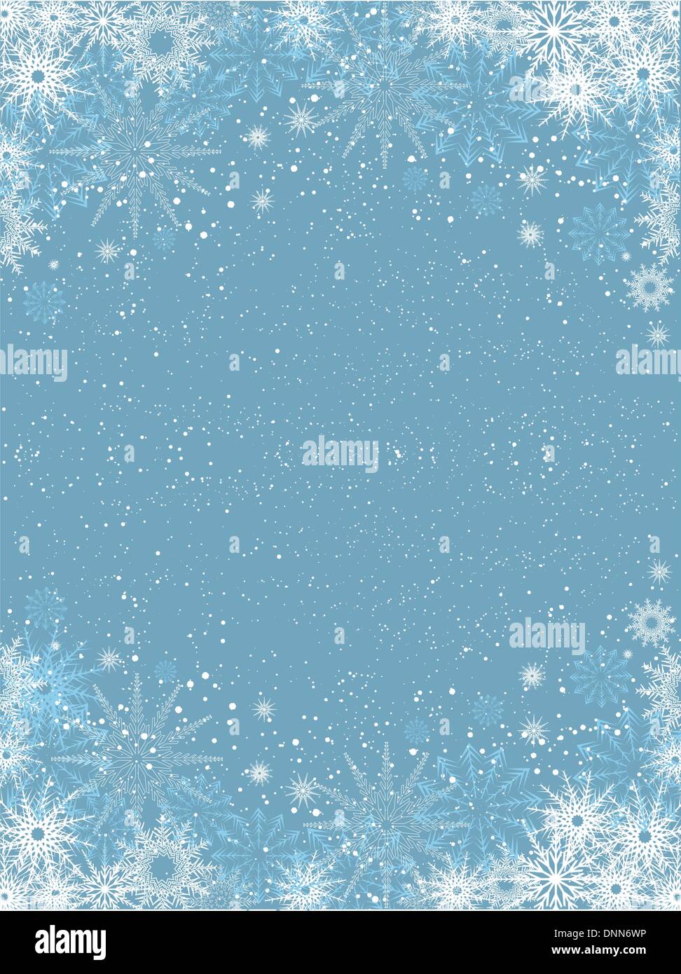 Decorative Christmas background of a snowflake border Stock Vector ...