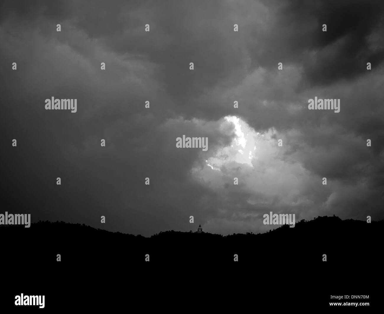 Dramatic sunset sky evening Black and White Stock Photos & Images - Alamy