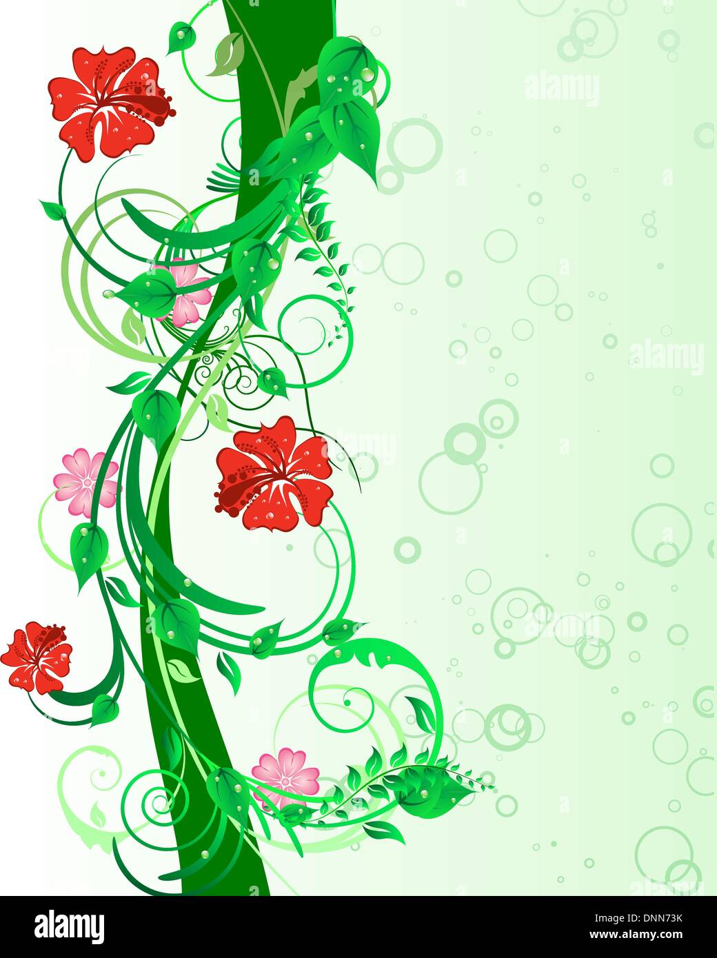 Green floral vector background for design use Stock Vector Image & Art ...