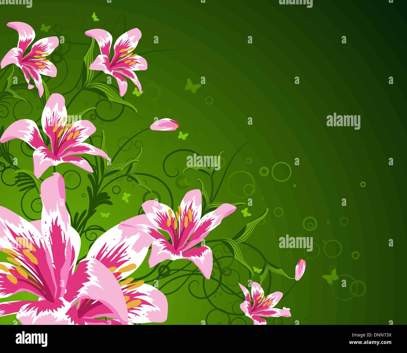 Floral background for design use. Vector illustration Stock Vector ...