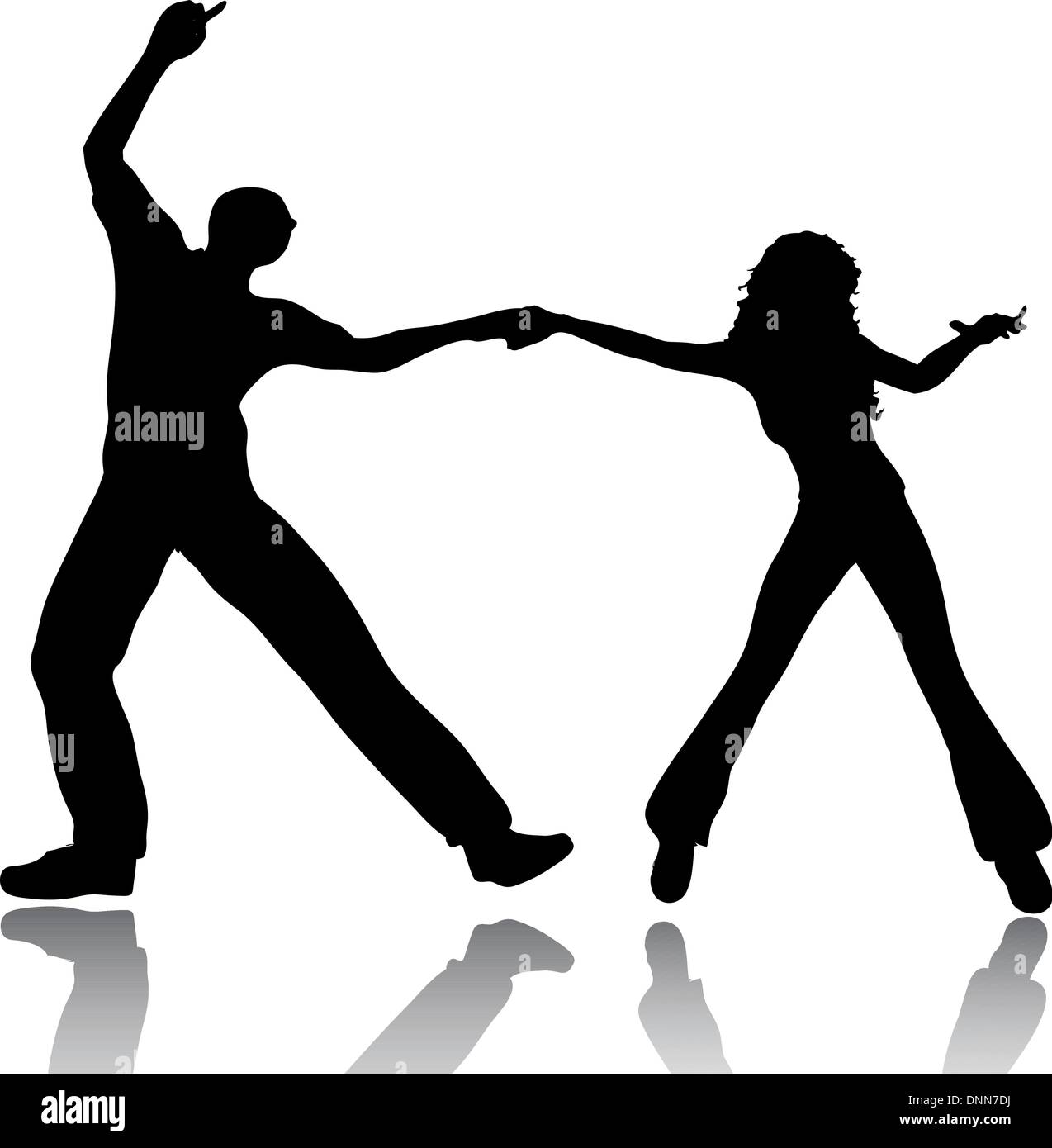 Couple dancing silhouette Stock Vector Images - Alamy
