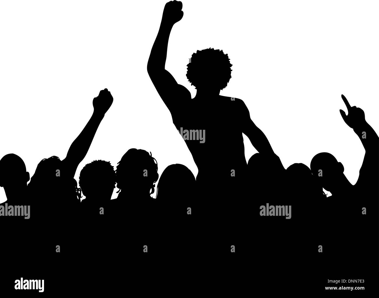 Crowd Of People Cheering Silhouette Crowd Of People Cheering Silhouette