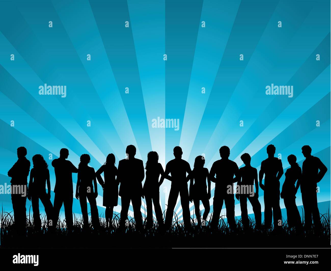 Silhouette of a crowd Stock Vector Image & Art - Alamy