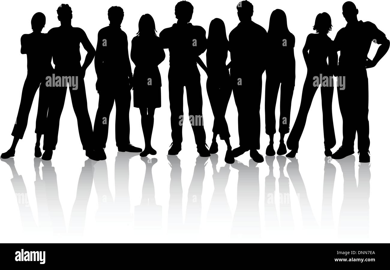 Silhouette of a crowd Stock Vector Image & Art - Alamy