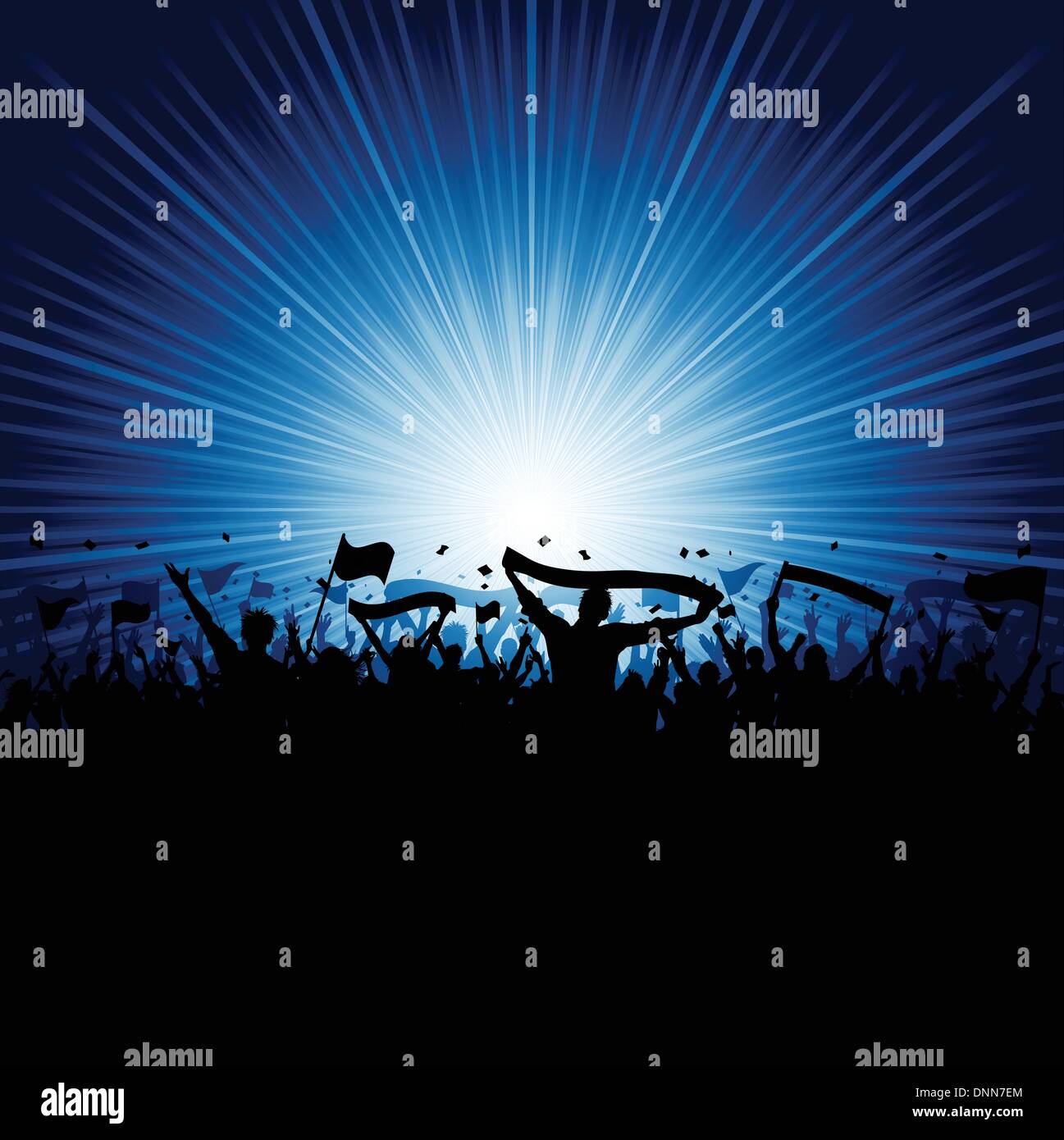 Silhouette of a crowd with banners and flags Stock Vector Image & Art ...