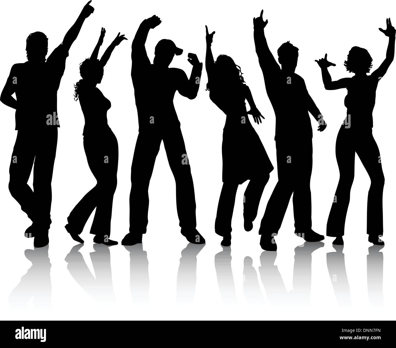 Silhouettes of people dancing Stock Vector Image & Art - Alamy