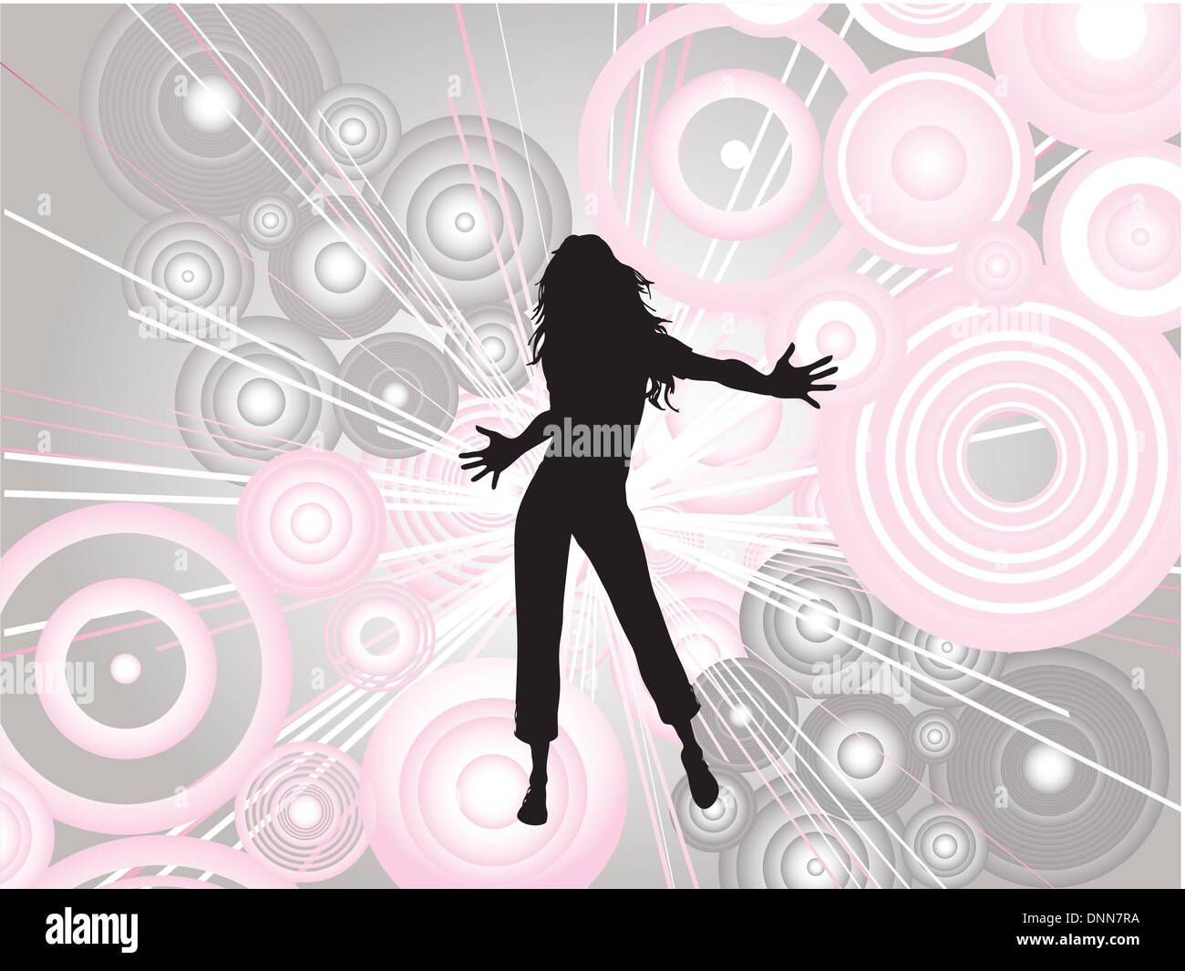 Dancing female on abstract background Stock Vector Image & Art - Alamy