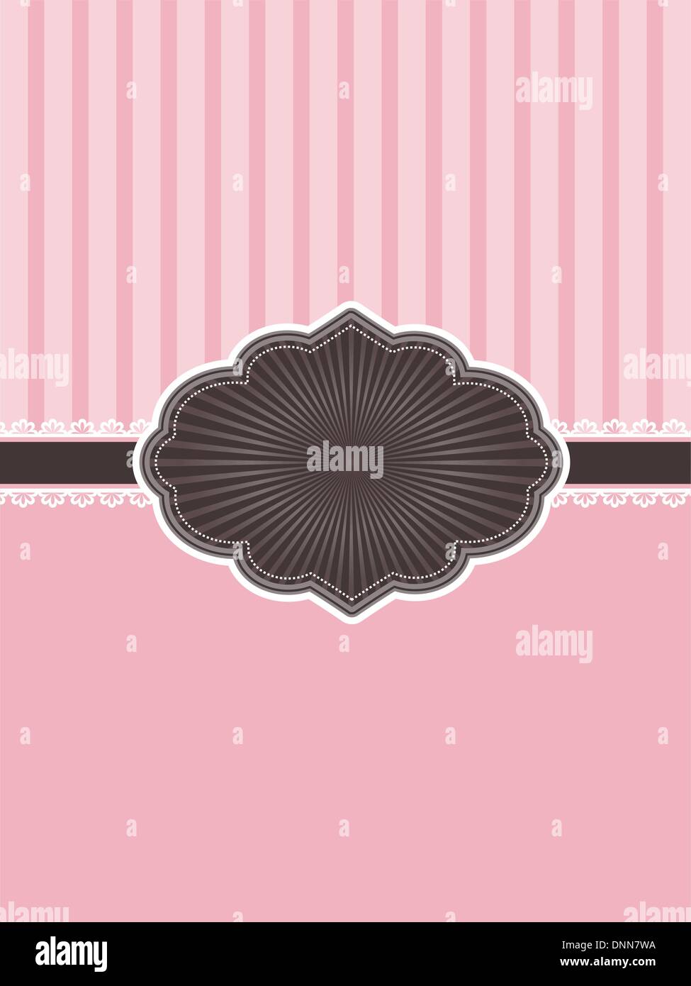 Decorative pink background with label space for text Stock Vector Image ...