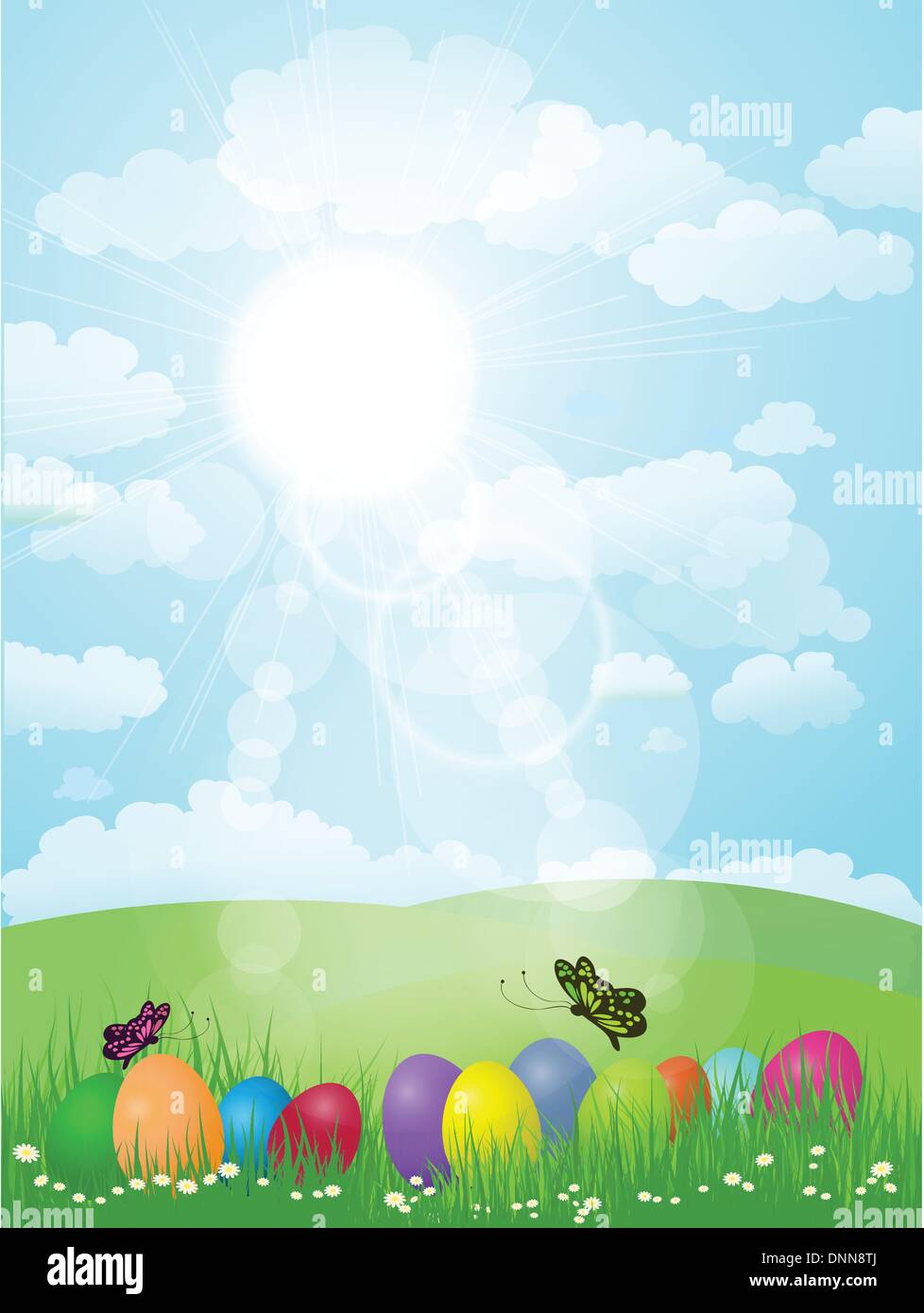 Easter sunset Stock Vector Images - Alamy