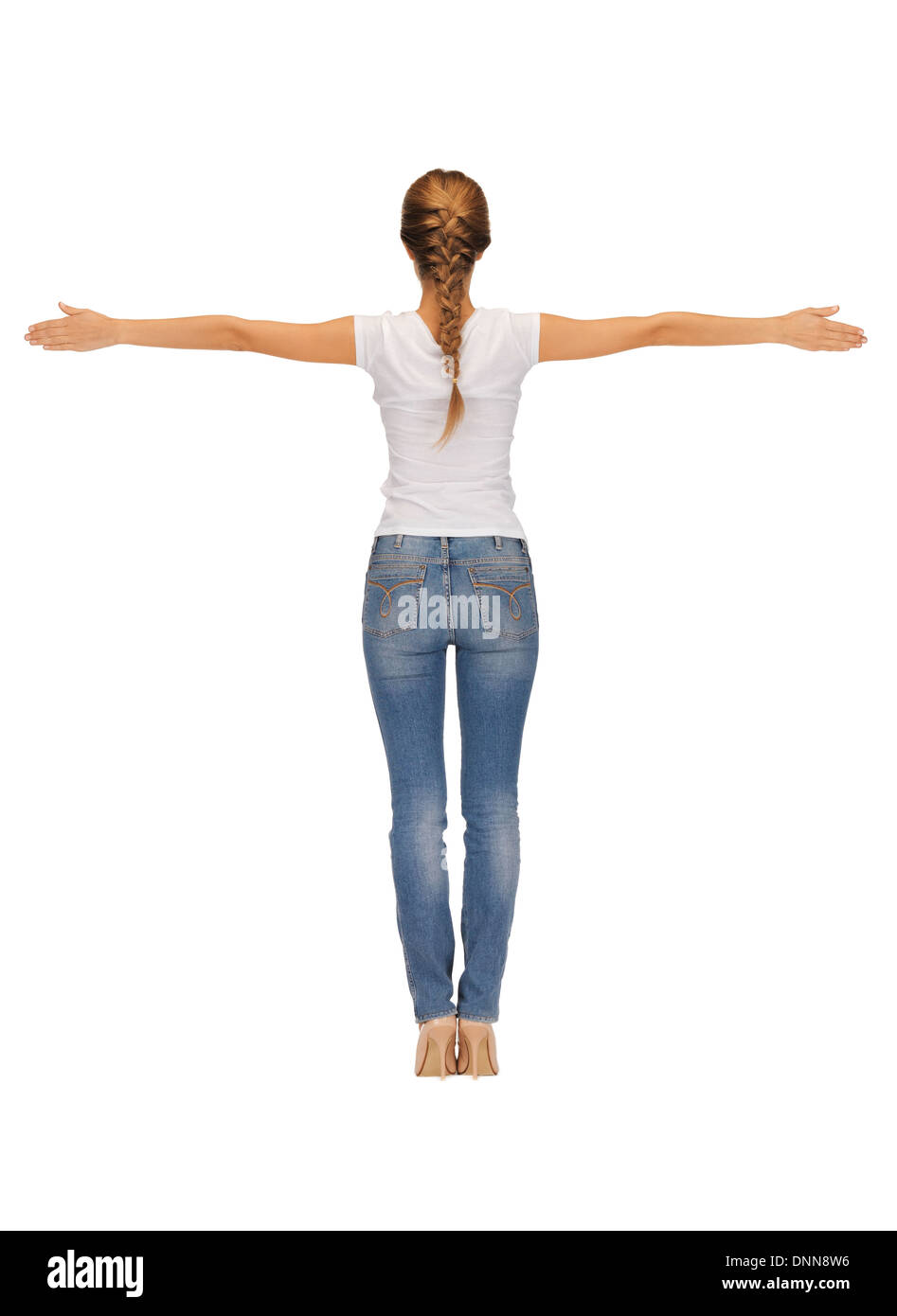 Lady rear view Cut Out Stock Images & Pictures - Alamy