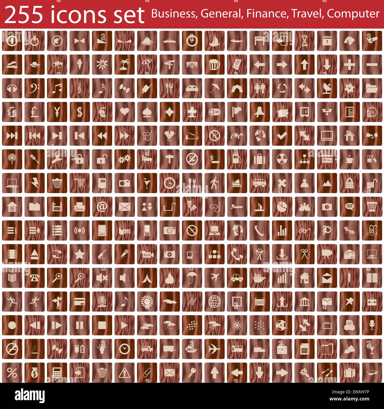 Biggest collection of different icons. Vector illustration Stock Vector ...