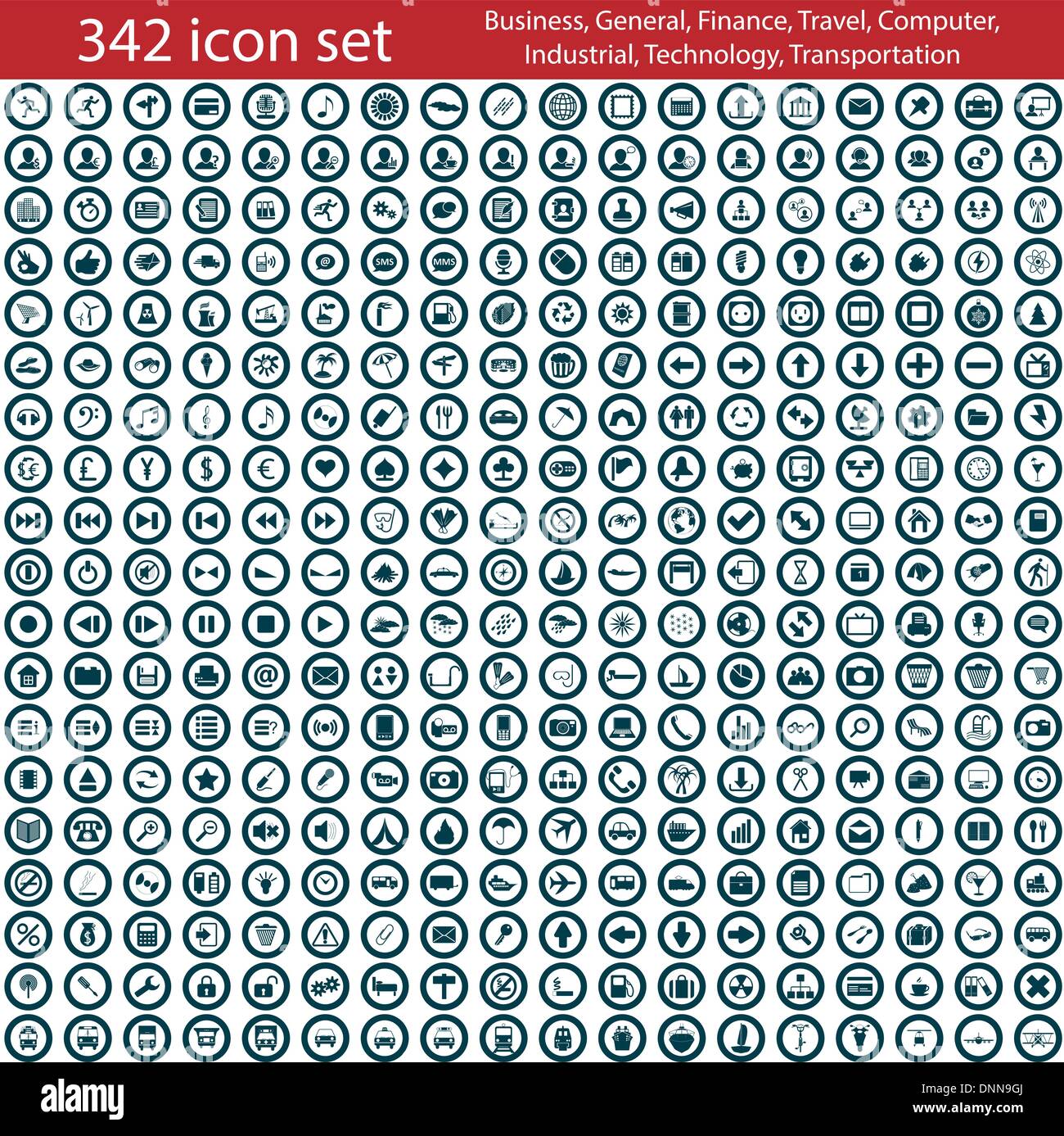 Biggest collection of different icons. Vector illustration Stock Vector ...