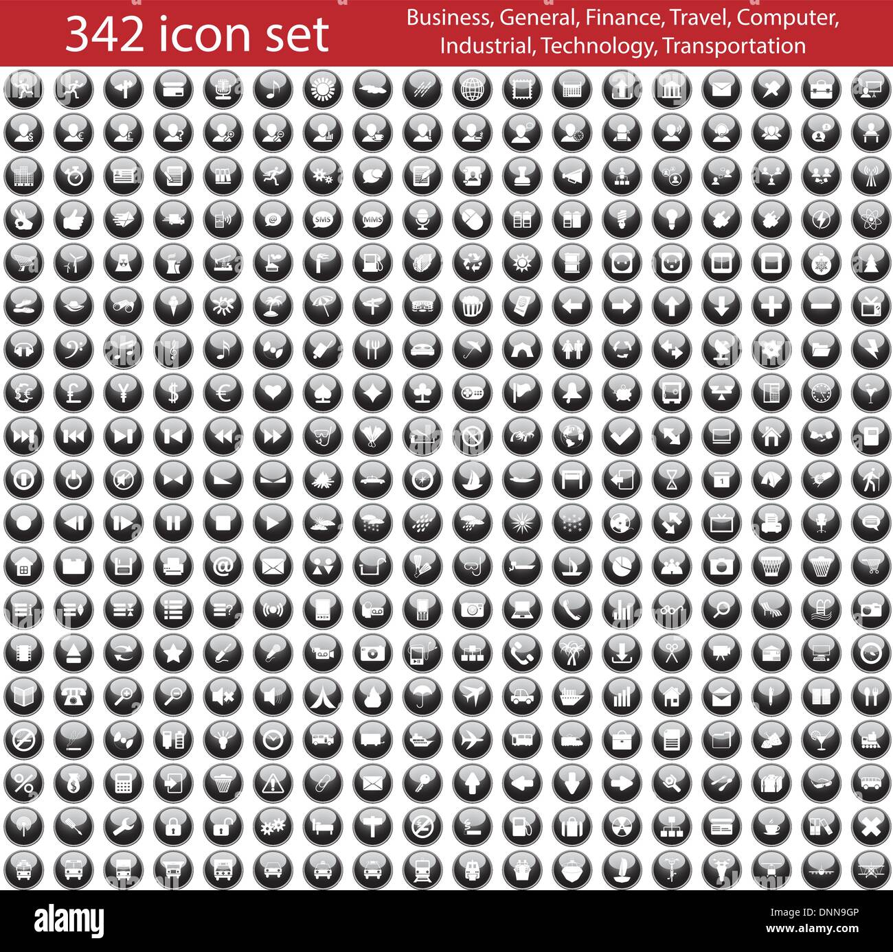 Biggest collection of different icons. Vector illustration Stock Vector ...