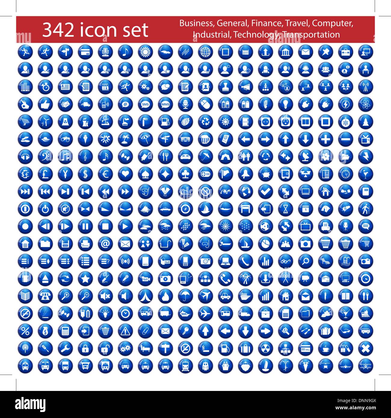 Biggest collection of different icons. EPS 10 Vector illustration with ...