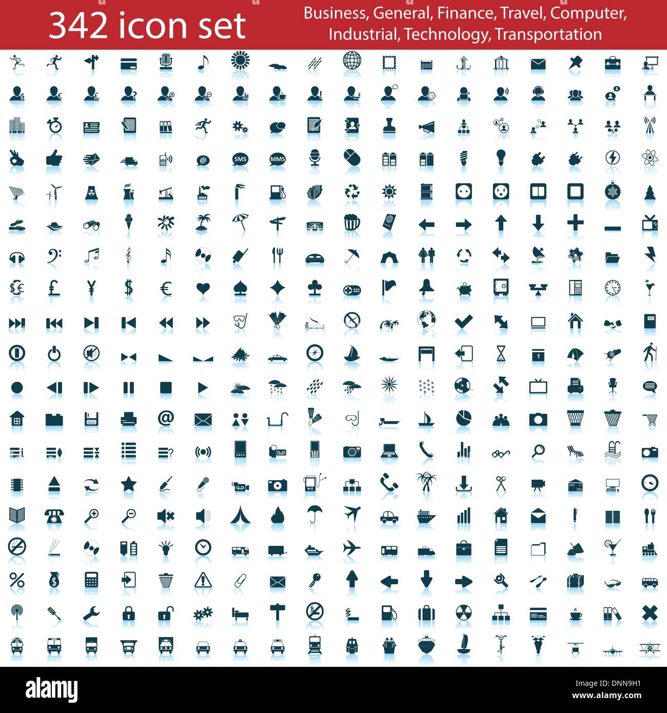 Biggest collection of different icons. Vector illustration Stock Vector ...