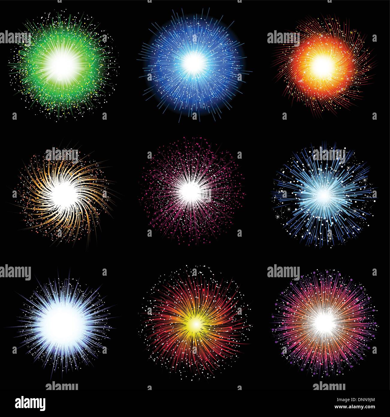 Firework coloured Stock Vector Images - Alamy