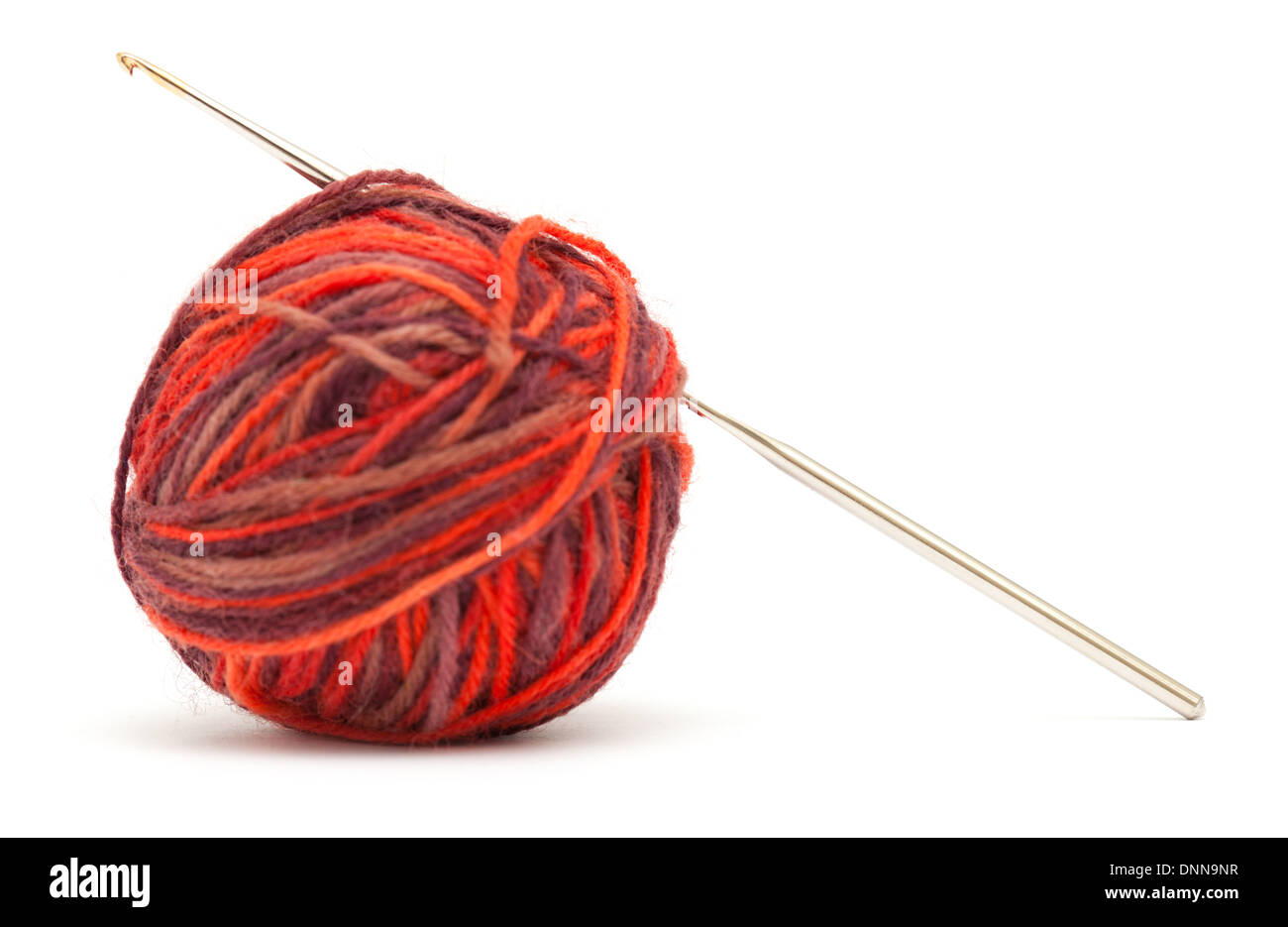 knitting wool ball isolated on white Stock Photo - Alamy
