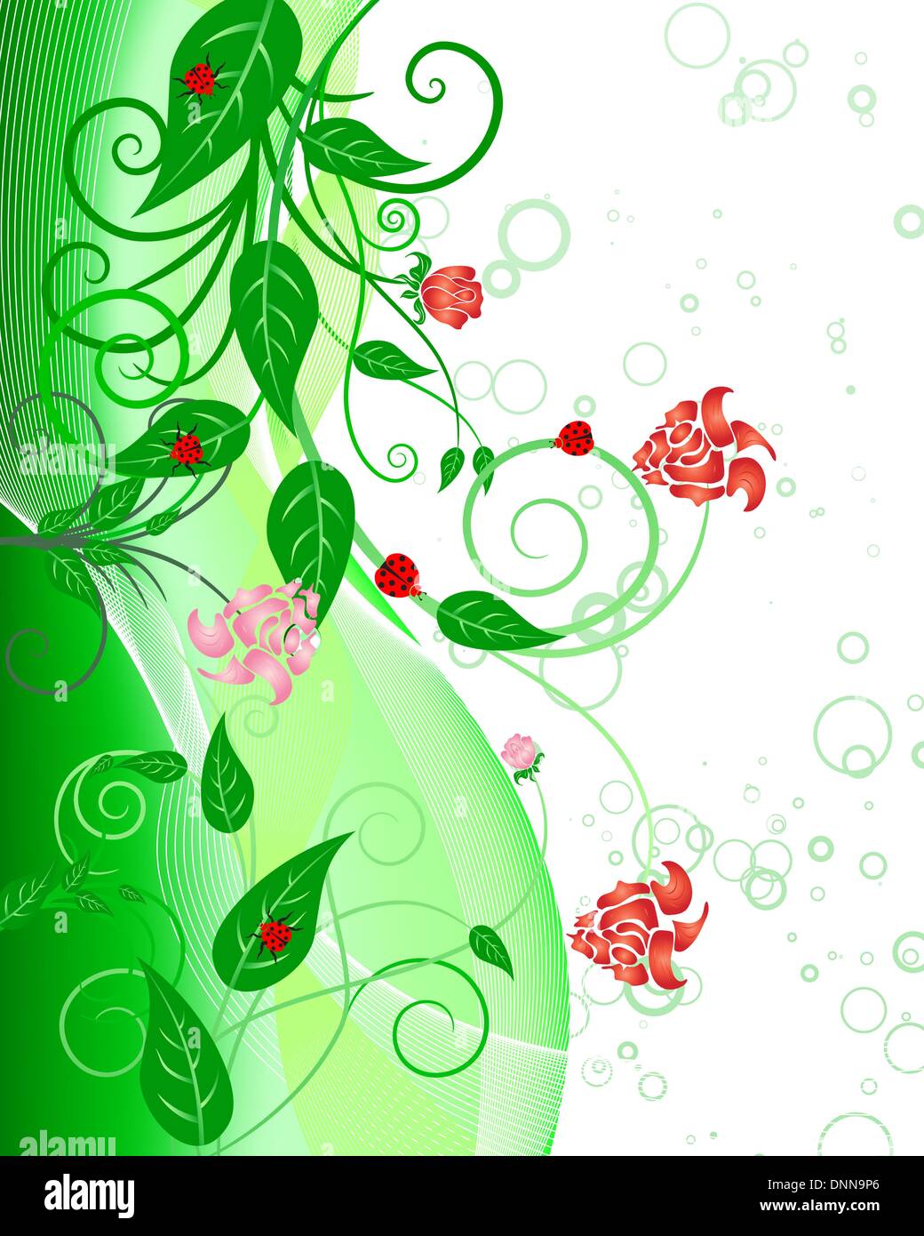 Green floral vector background for design use Stock Vector Image & Art ...