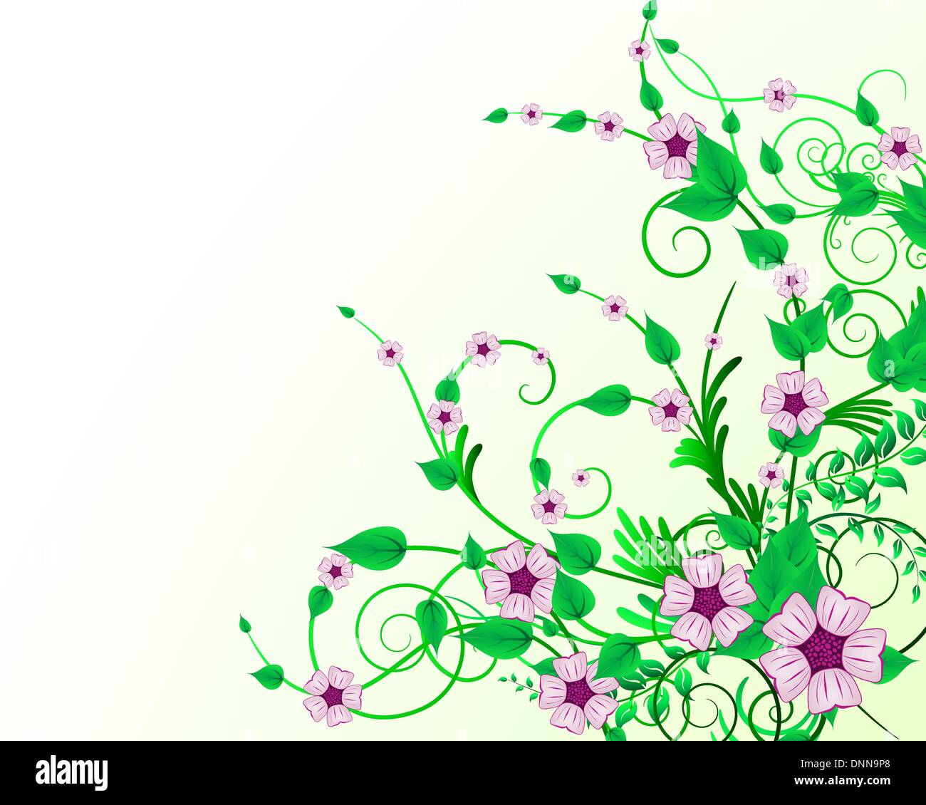 Green floral vector background for design use Stock Vector Image & Art ...