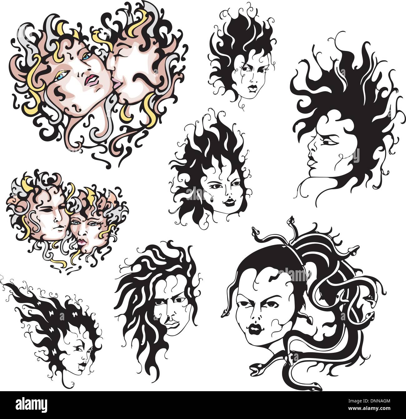 Medusa medusa Stock Vector Images - Alamy