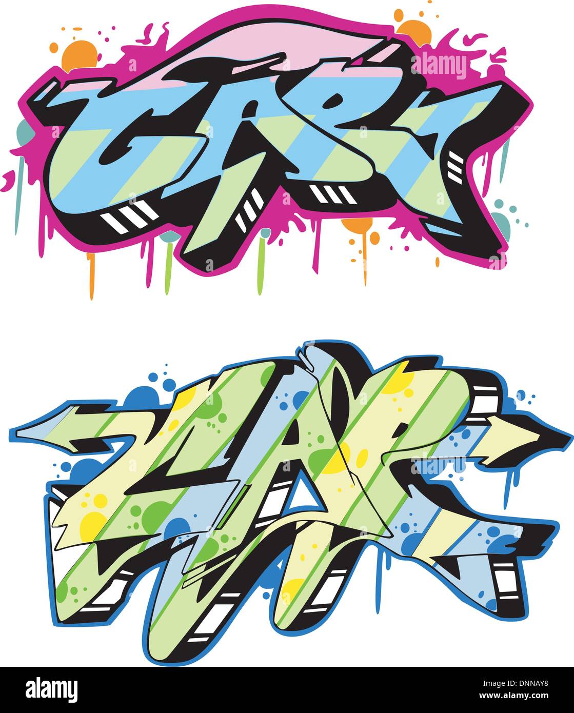 Graffito car Stock Vector Images - Alamy
