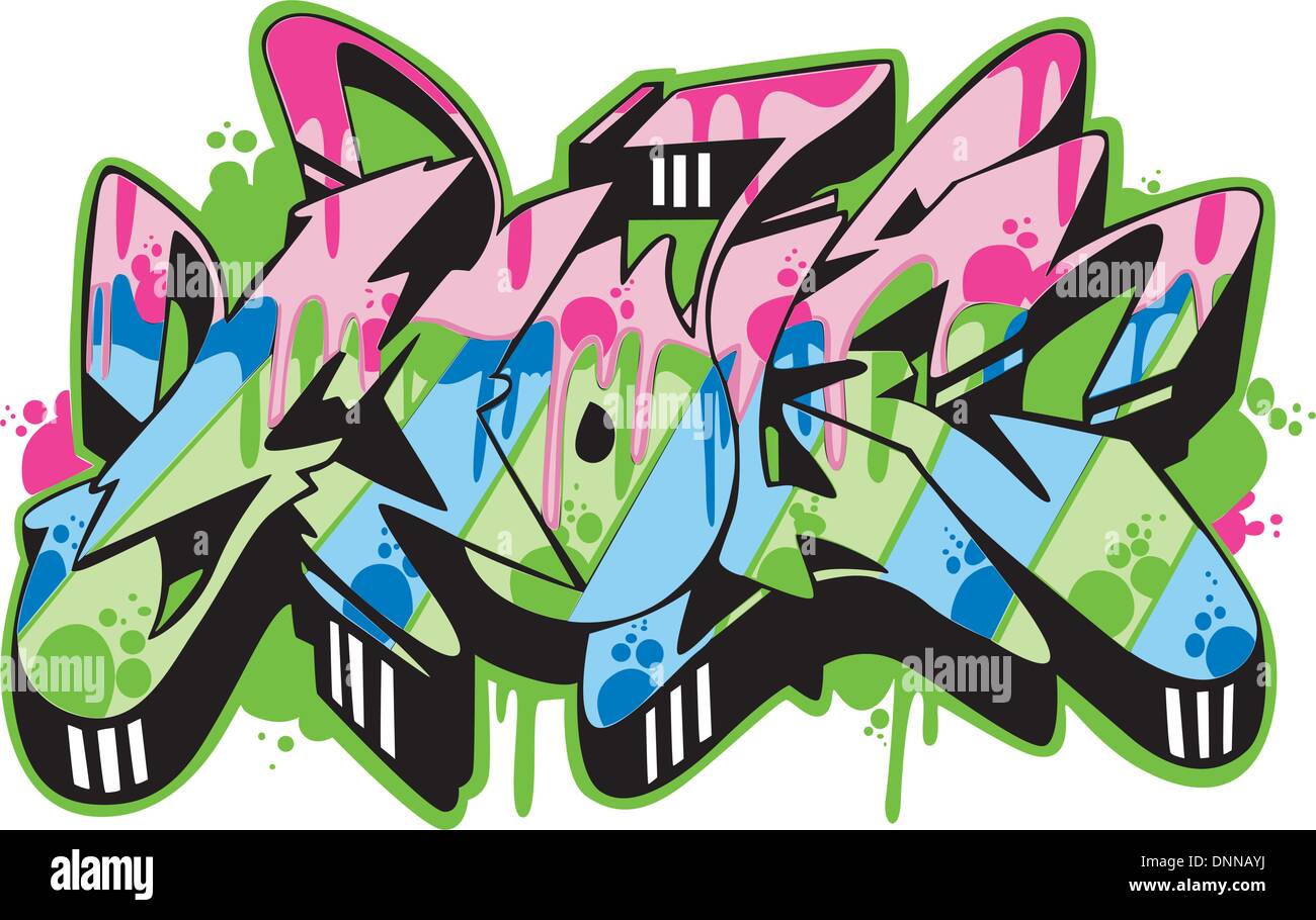 Graffito vandalism art street Stock Vector Images - Alamy