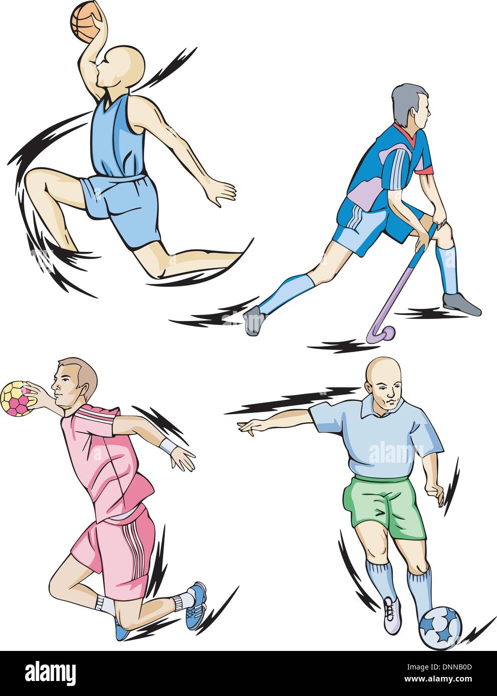 Soccer set Stock Vector Images - Alamy