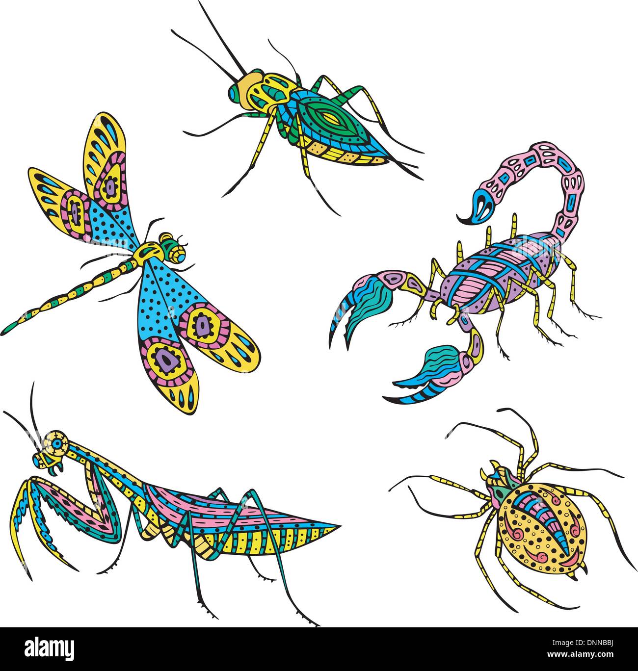 Stylized insects hi-res stock photography and images - Alamy