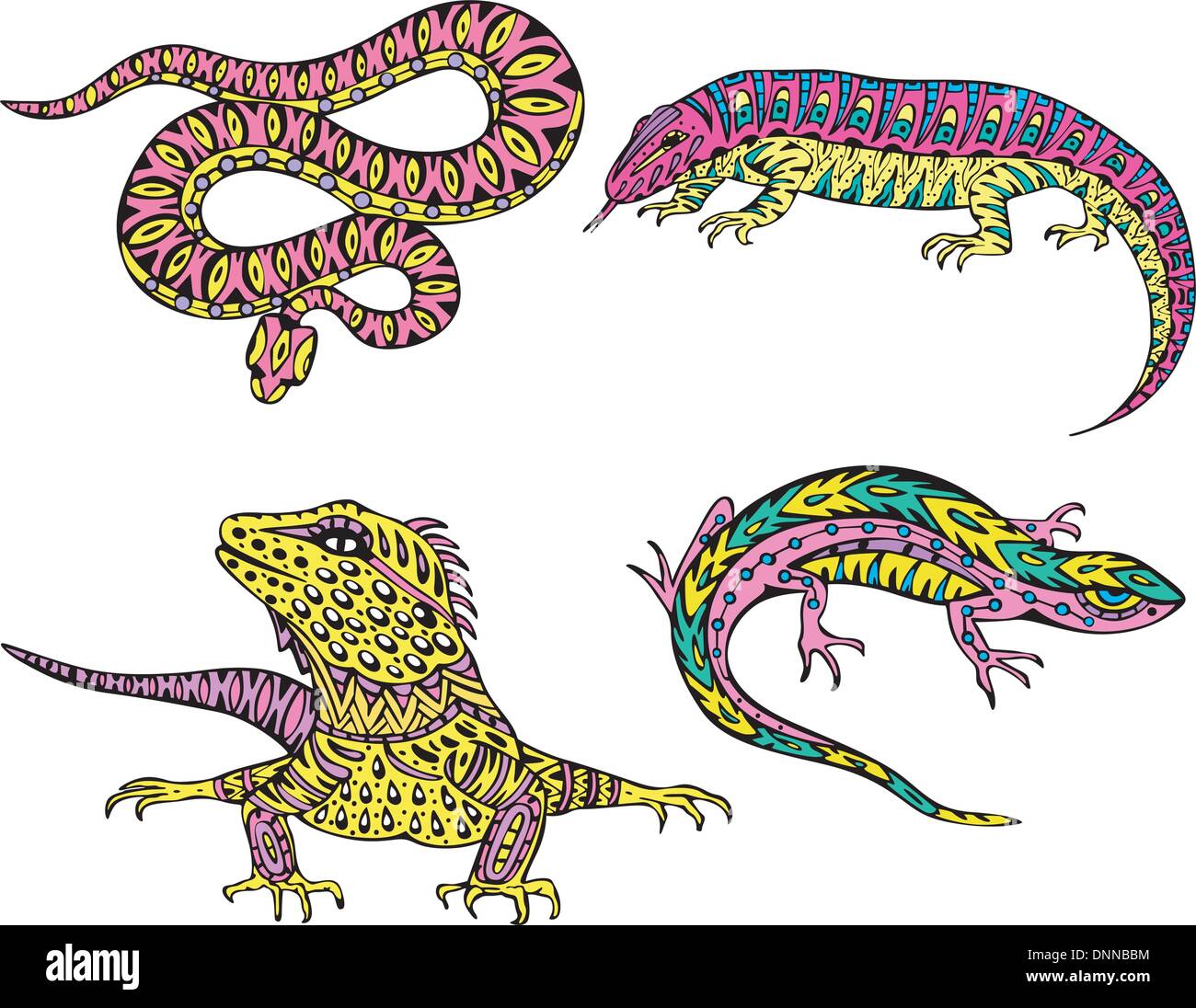 Snake lizards Stock Vector Images - Alamy