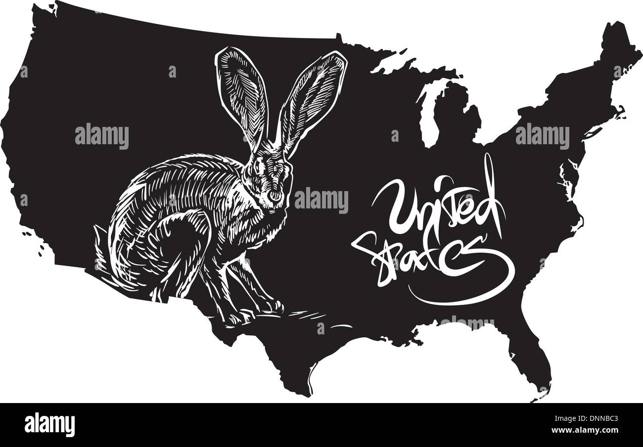 Jack Rabbit Silhouette