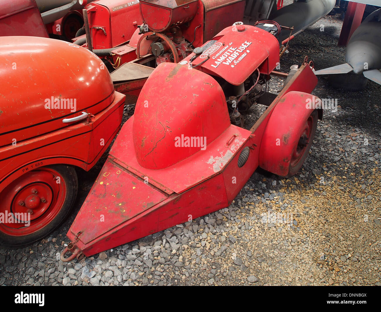 The Pompes Guinard fire fighting pump trailer, displayed at The Epic of ...