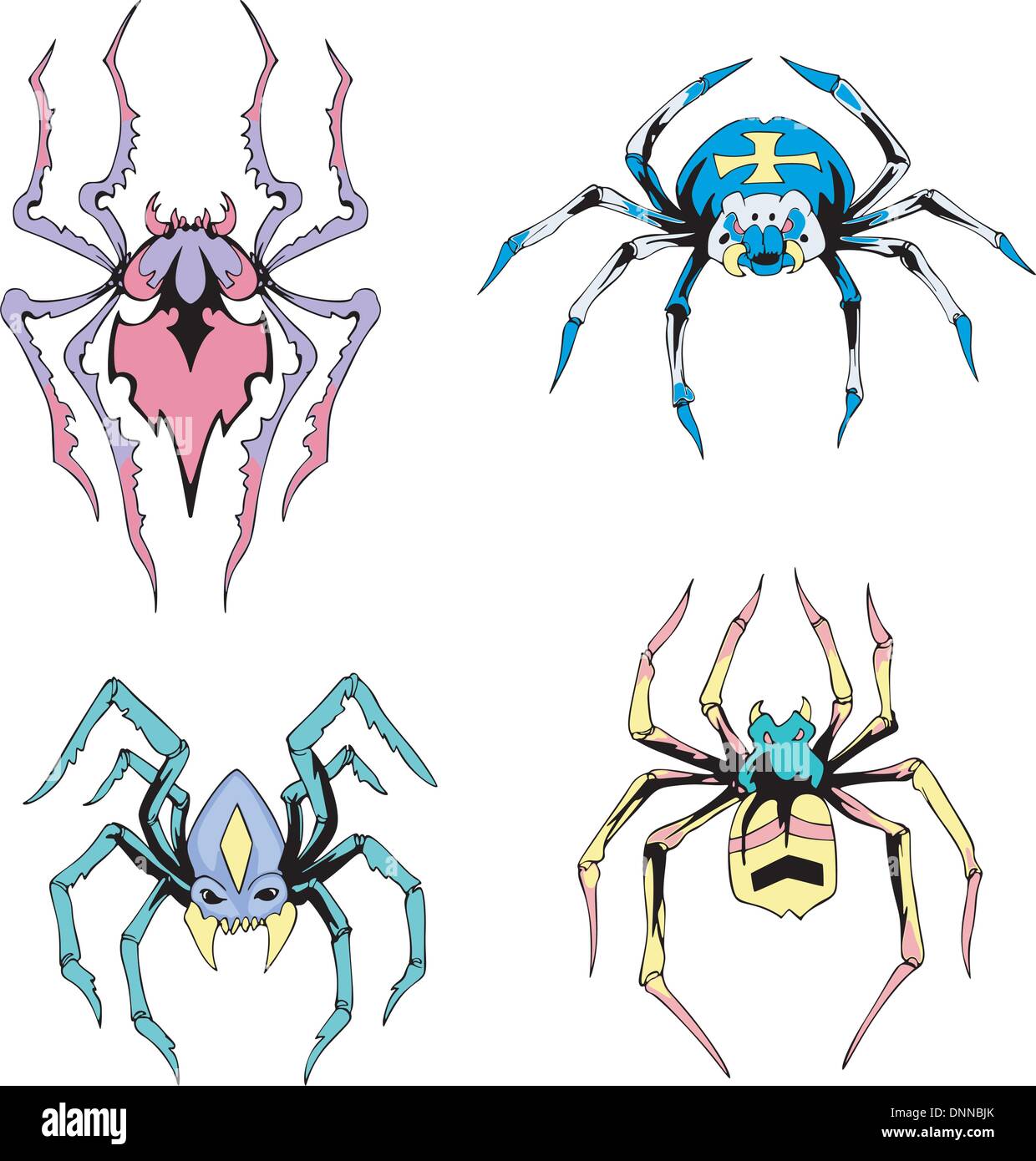 Spiders illustrations hi-res stock photography and images - Alamy