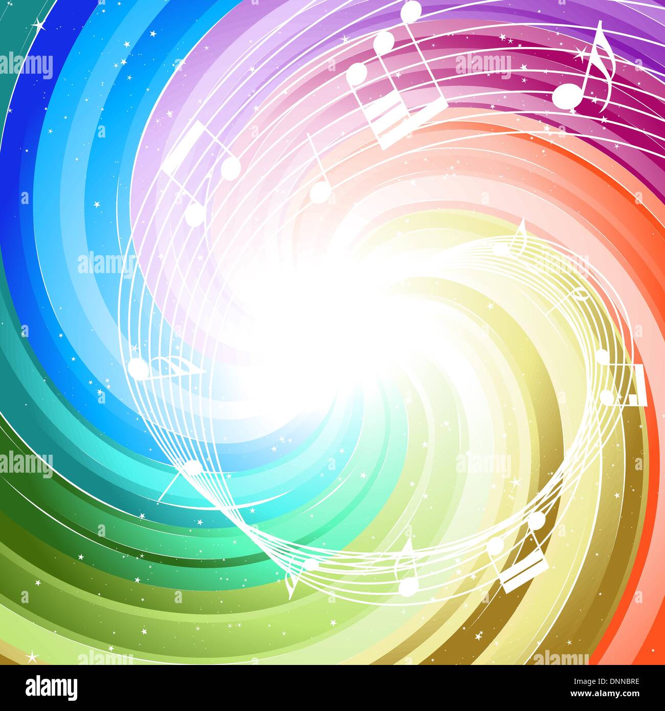 Festive rays with many stars and notes. Vector illustration Stock ...