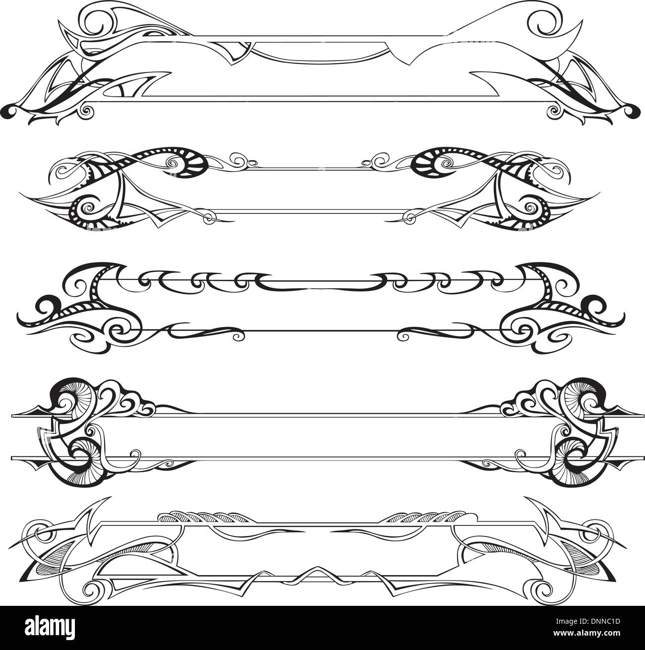 Vector set of slim decorative frames Stock Vector Image & Art - Alamy